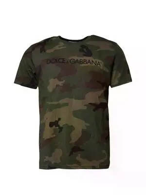 Dolce & Gabbana Camouflage-print T-shirt - Green