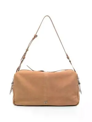 Pinko Suede Shoulder Bag - Neutrals