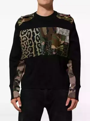 Dolce & Gabbana Patchwork Sweater - Black