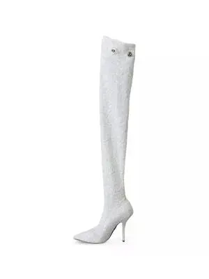 Dolce & Gabbana Sequin-embellished Pointed-toe Boots