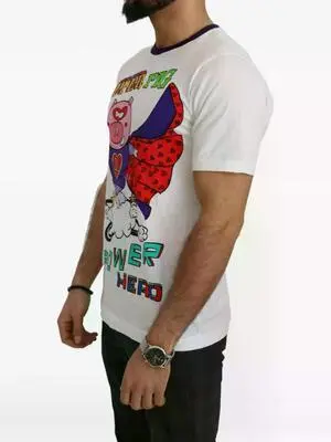 Dolce & Gabbana 2019 Super Pig Power Hero Cotton T-shirt