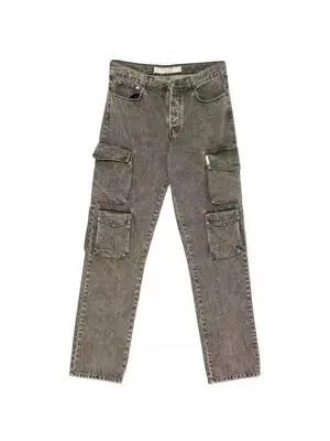YES LONDON Acid Wash Cargo Pants