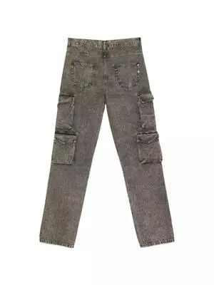 YES LONDON Acid Wash Cargo Pants