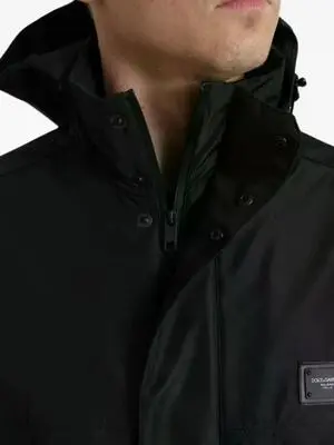 Dolce & Gabbana Logo Plaque Hooded Jacket