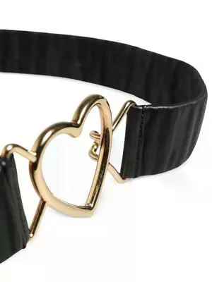 Dolce & Gabbana Heart-buckle Ruched Belt
