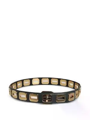 Dolce & Gabbana Cut-out Leather Belt - Green