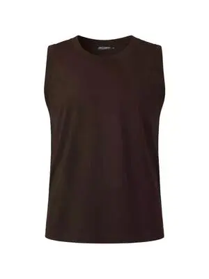 Dolce & Gabbana Sleeveless Round-neck Tank Top - Brown