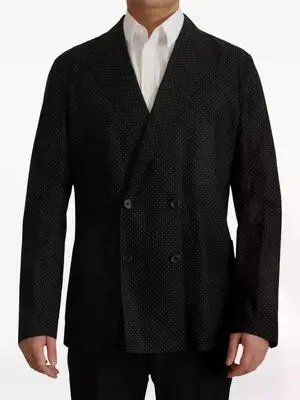 Dolce & Gabbana Polka-dot Double-breasted Blazer - Black