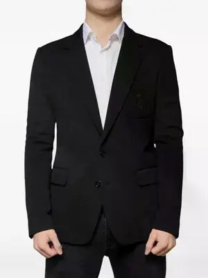 Dolce & Gabbana Embroidered Single-breasted Blazer - Black