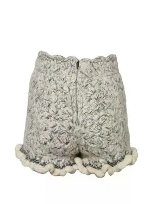Dolce & Gabbana Crochet-knit High-waisted Shorts - Neutrals