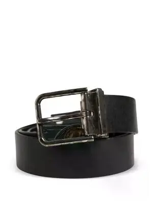 Dolce & Gabbana Coin-embellished Leather Belt - Black
