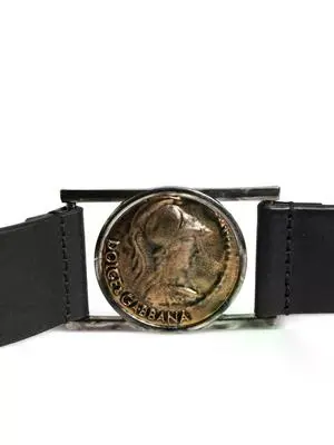 Dolce & Gabbana Coin-embellished Leather Belt
