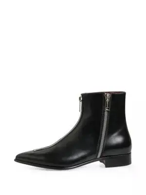 Dolce & Gabbana Zip-detail Pointed-toe Ankle Boots