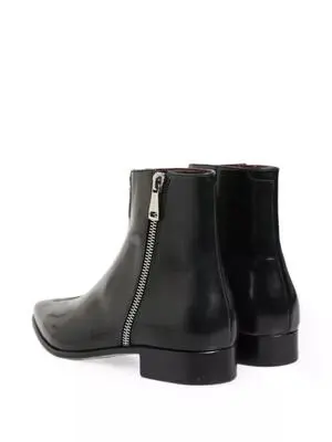 Dolce & Gabbana Zip-detail Pointed-toe Ankle Boots