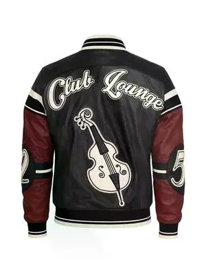 Dolce & Gabbana Colour-block Leather Bomber Jacket - Black