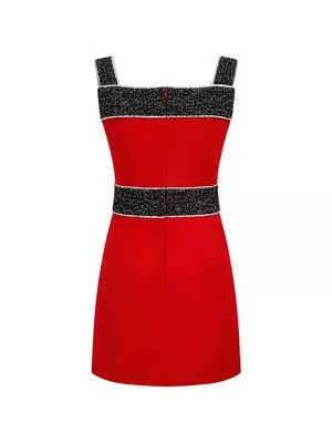Dolce & Gabbana Tweed-trim A-line Dress