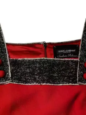 Dolce & Gabbana Tweed-trim A-line Dress