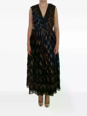 Dolce & Gabbana Embroidered Fringe-trimmed Dress
