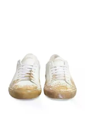 Dolce & Gabbana Paint-effect Leather Sneakers