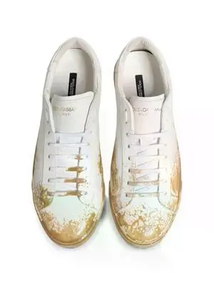 Dolce & Gabbana Paint-effect Leather Sneakers