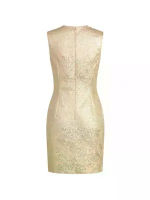Dolce & Gabbana Metallic Floral-jacquard Dress
