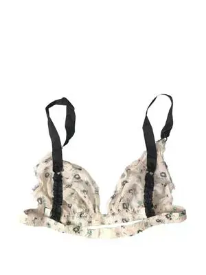 Costume National Floral-print Lace-trim Bras