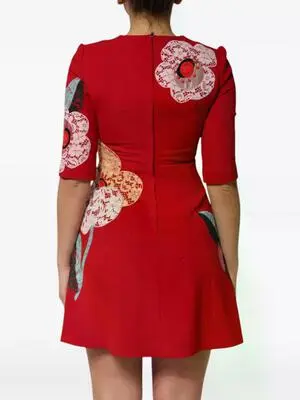 Dolce & Gabbana Lace Floral-applique Mini Dress
