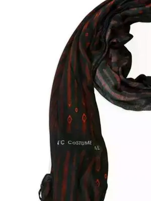 Costume National Diamond-pattern Stripe-print Scarf