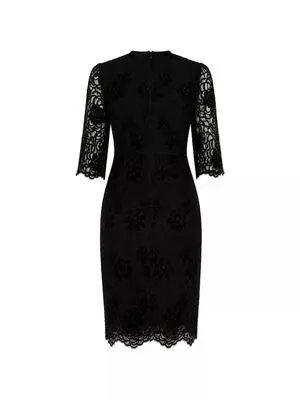 Dolce & Gabbana Floral-appliqué Lace-embellished Mini Dress