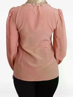 Dolce & Gabbana Lace-trim Sequin-embellished Blouse