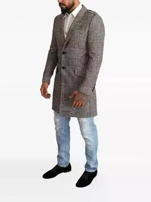 Dolce & Gabbana Single-breasted Plaid Coat