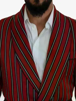 Dolce & Gabbana Striped Shawl-collar Robe