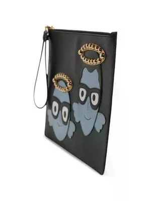 Dolce & Gabbana Dgfamily Embellished Leather Clutch Bag