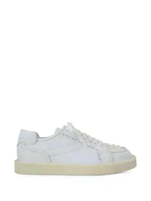 Dolce & Gabbana Perforated-detail Leather Sneakers - White