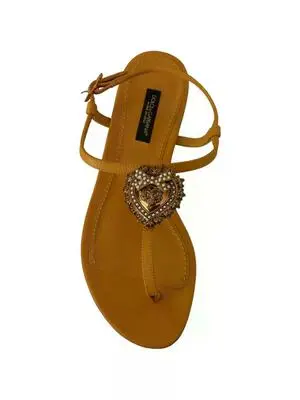Dolce & Gabbana Devotion Embellished Leather Sandals