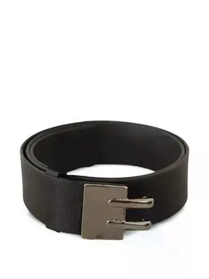 Costume National Leather Buckle-fastening Belt - Black