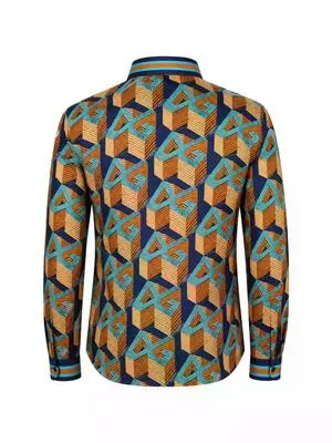 Dolce & Gabbana Multicolor Dg Logo Silk Shirt