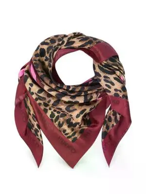 Pinko Leopard-print Scarf - Red
