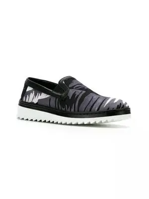 Dolce & Gabbana Printed Slip-on Sneakers - Black