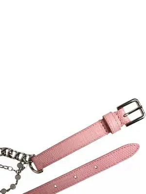 Dolce & Gabbana Chain Belt With Rose Embellishment