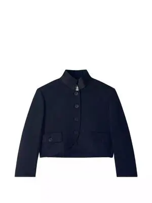 Sandro Striped Stand-up Collar Blazer