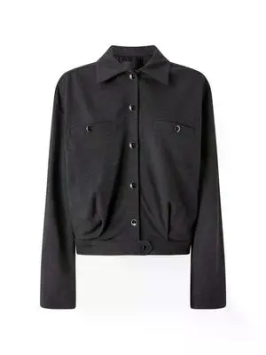 Pinko Pleated Detail Button Jacket - Grey