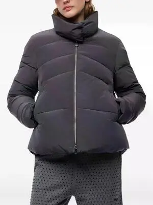 Pinko Quilted High-neck Zip-up Jacket - Grey