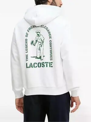 Lacoste Graphic Print Drawstring Hoodie