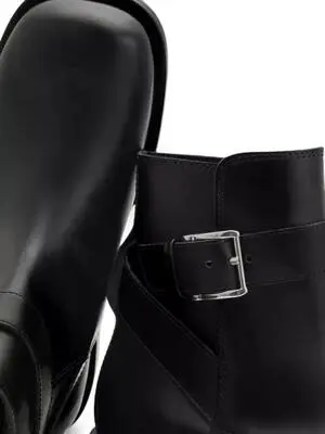 AMI Paris Buckle Cow Leather Boots