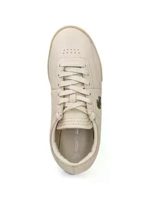 Lacoste Aura Logo-plaque Leather Sneakers - Neutrals