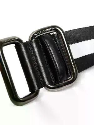 Dolce & Gabbana Striped Logo-print Belt