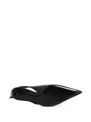 Dolce & Gabbana Patent Finish Pointed Toe Pumps With Zipper Detail