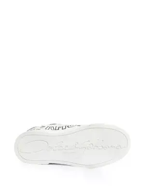 Dolce & Gabbana Graffiti-print Leather Sneakers