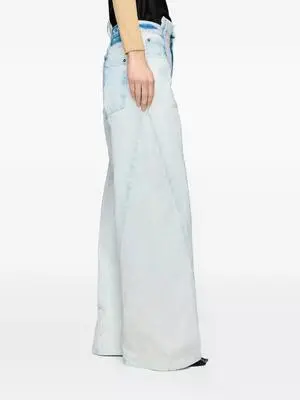 MAISON MARGIELA Spliced Curved-seam Jeans - Blue